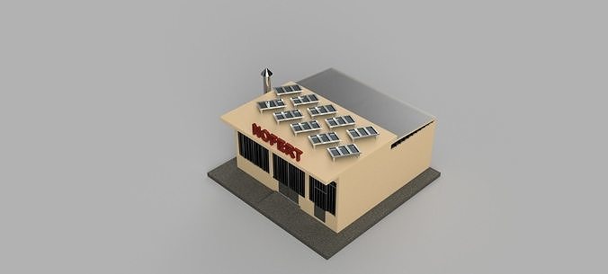 Factory 3D model | CGTrader