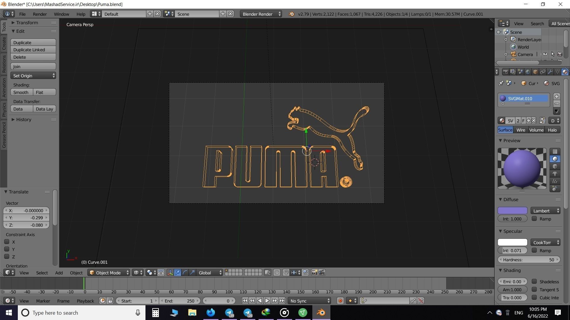 Puma Logo 3D model | CGTrader