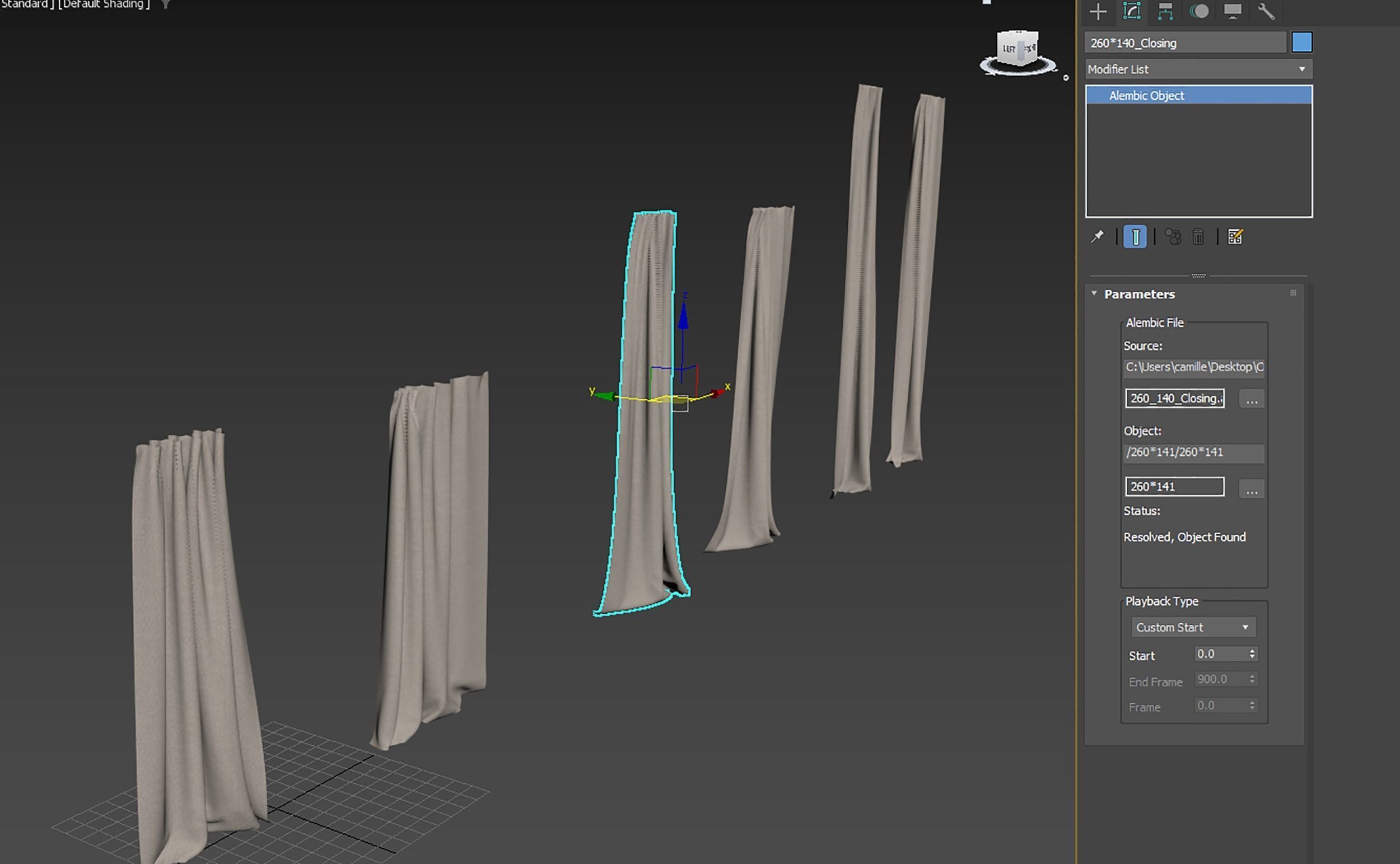 Animated curtain fabric openingclosing animation 3D model animated ...