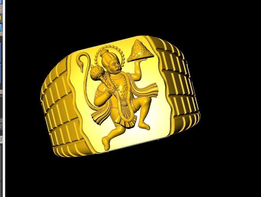 Hanuman Ring 3D print model 3D model 3D printable | CGTrader
