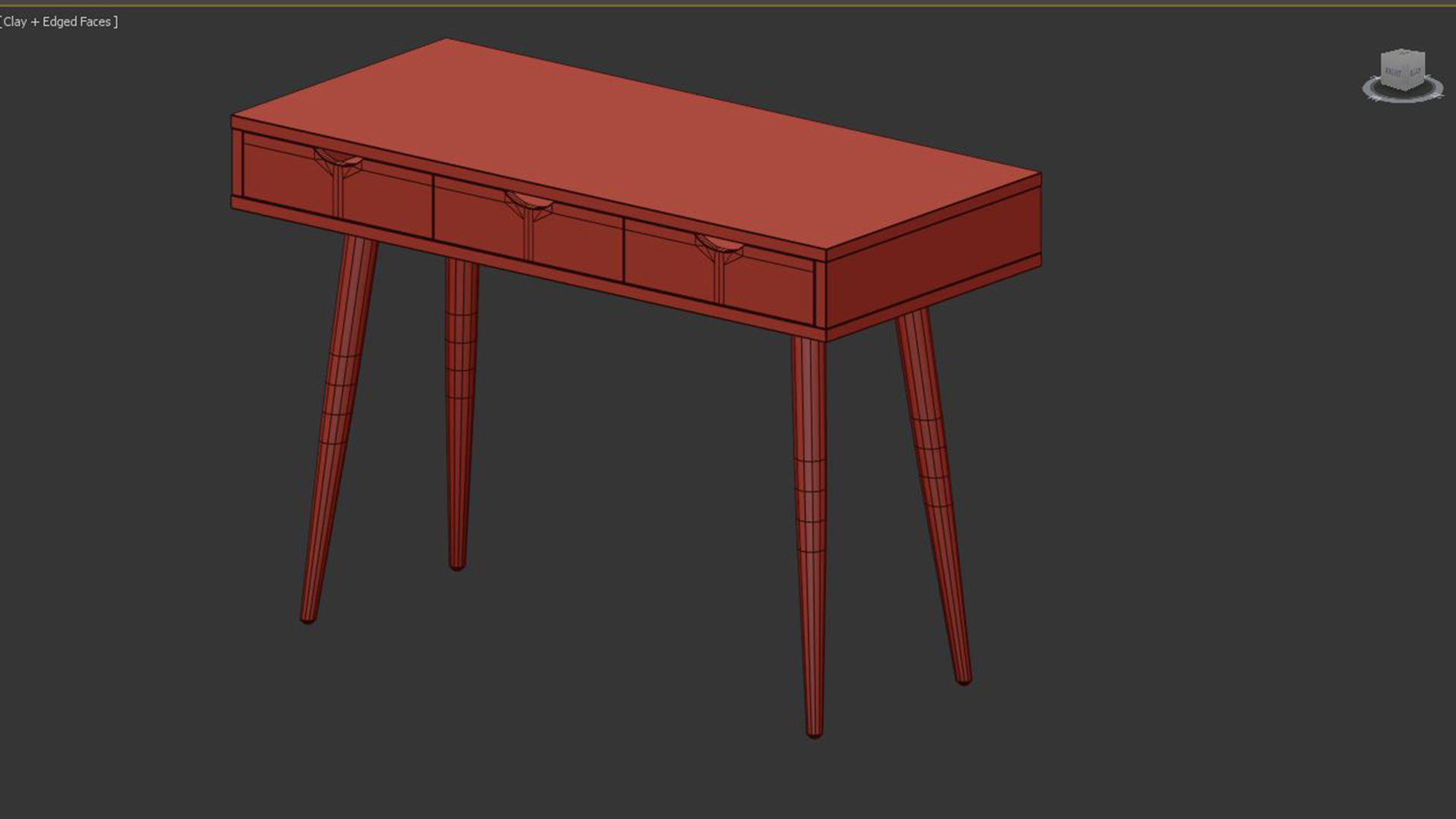 Neptune desk black 3D model | CGTrader