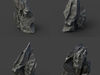 3D model Scifi Black Sharp Rock 220611 - Ultra HD 16K Textures VR / AR ...