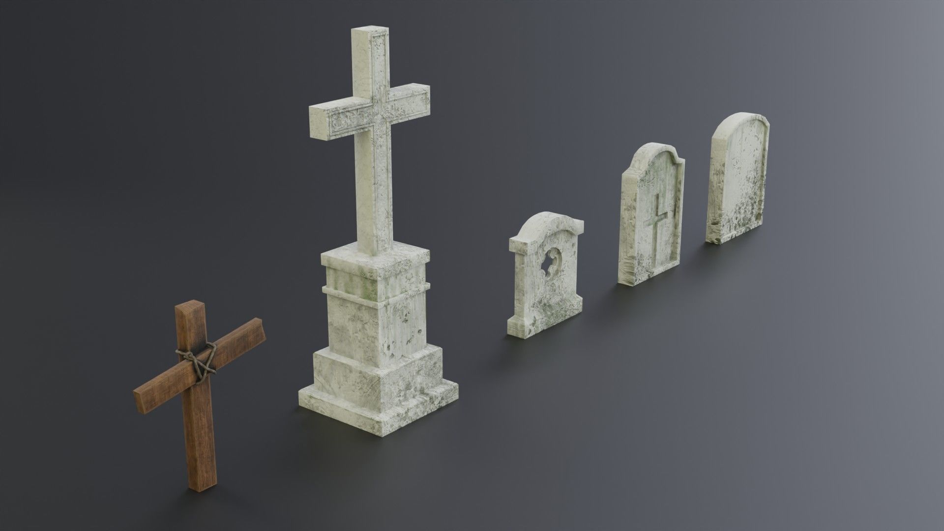 Medieval headstones for game free VR / AR / low-poly 3D model | CGTrader