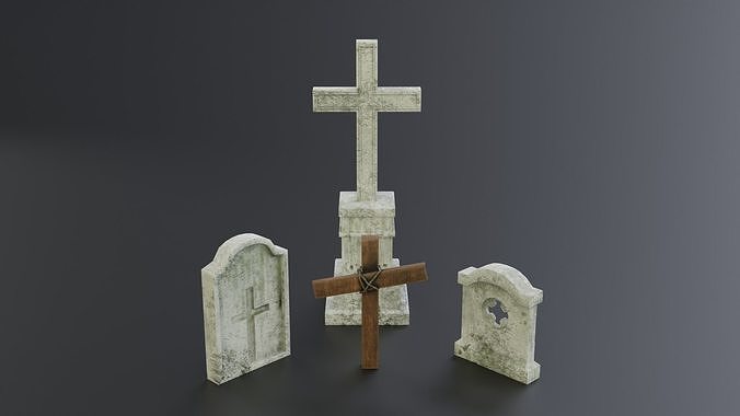 Medieval headstones for game free VR / AR / low-poly 3D model | CGTrader