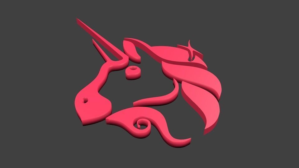 Uniswap logo 3D model | CGTrader