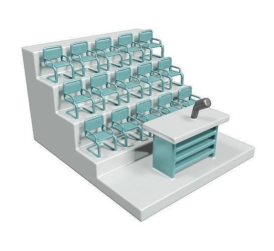 School Student Classroom 3D model | CGTrader