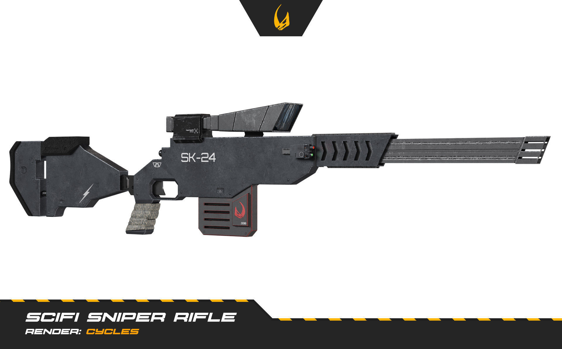 3D model SciFi Futuristic Sniper Rifle -Scifi Weapons 001 VR / AR / low ...