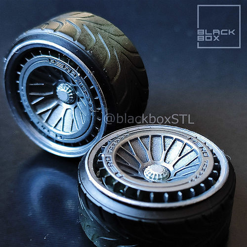 SIL Wheel Set front and rear for miniatures 1-24th 3D model 3D ...