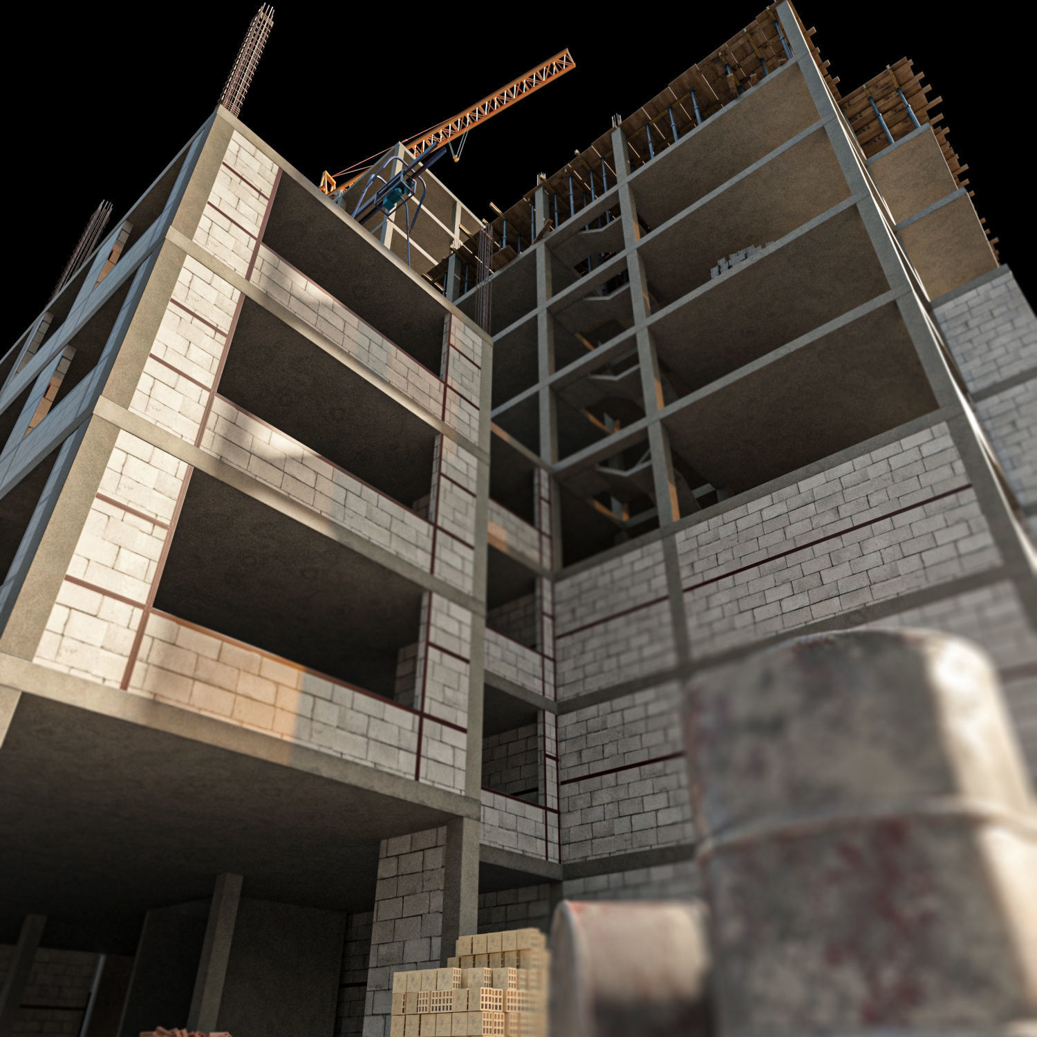 3D model Modular Construction Site Vol 3 VR / AR / low-poly | CGTrader