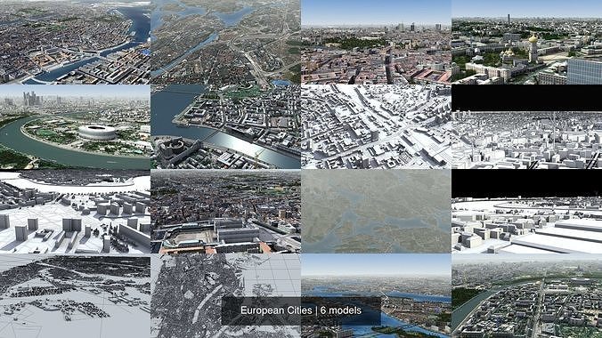 European Cities 3D Model Collection | CGTrader
