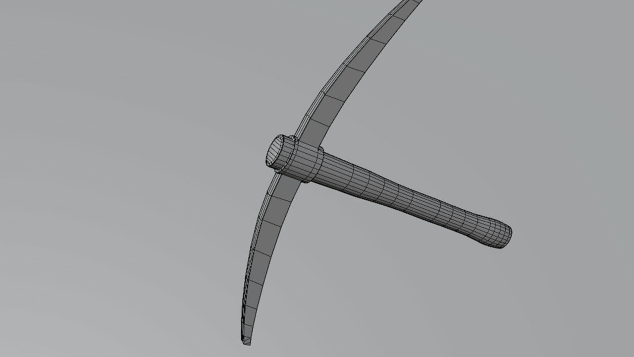 3D model Medieval old wooden pickaxe VR / AR / low-poly | CGTrader