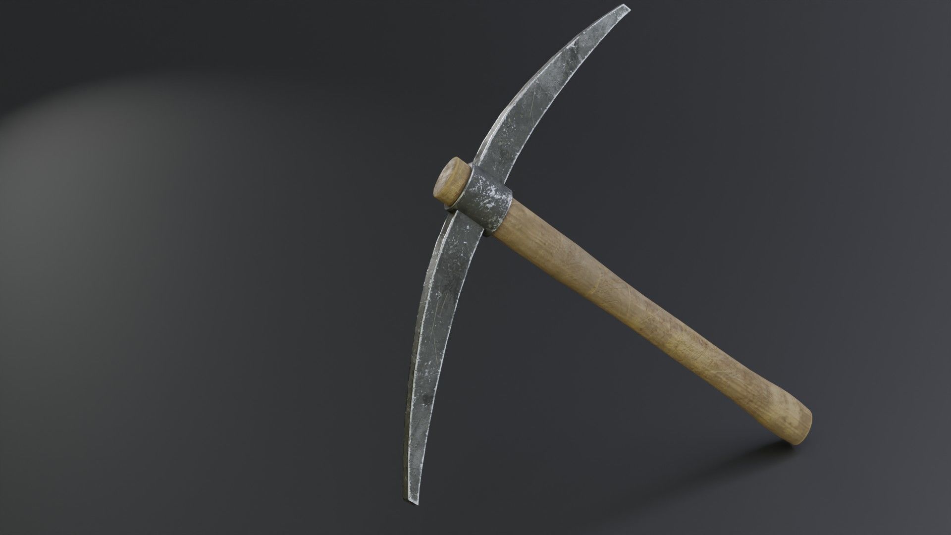 3D model Medieval old wooden pickaxe VR / AR / low-poly | CGTrader
