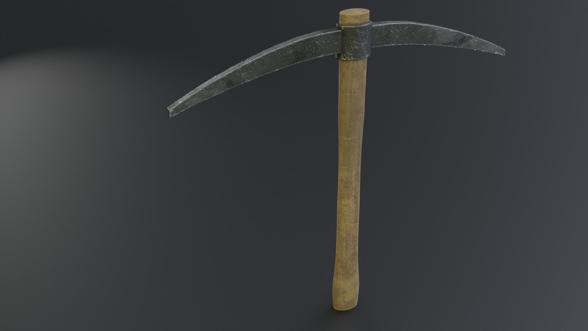3D model Medieval old wooden pickaxe VR / AR / low-poly | CGTrader