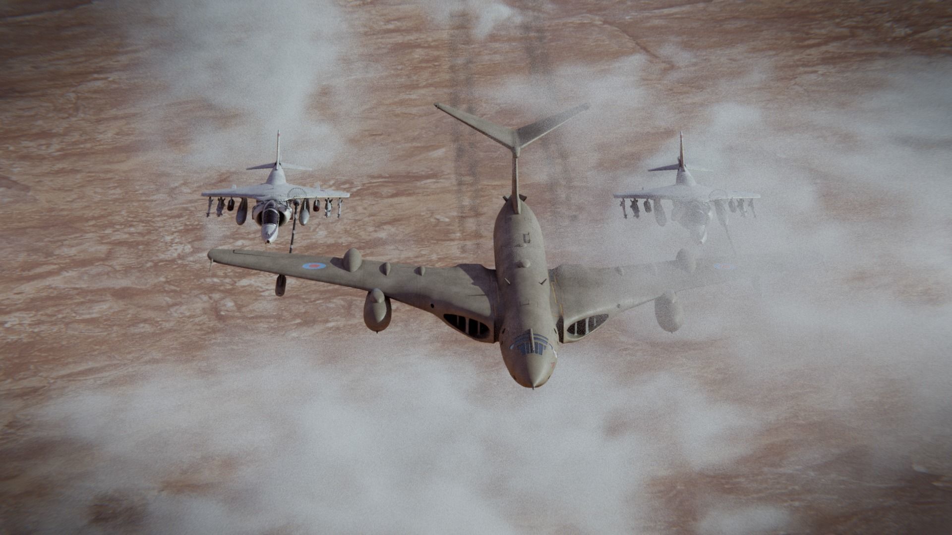 Handley Page Victor K2 tanker 3D model animated rigged | CGTrader