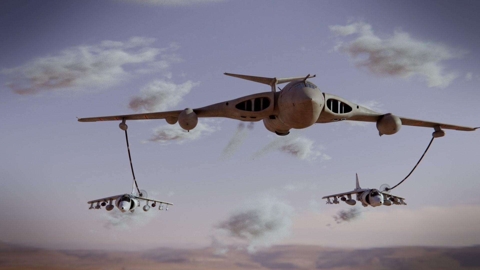 Handley Page Victor K2 tanker 3D model animated rigged | CGTrader