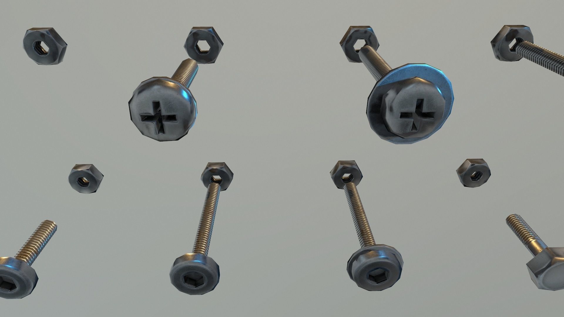 3D model Bolt SET VR / AR / low-poly | CGTrader