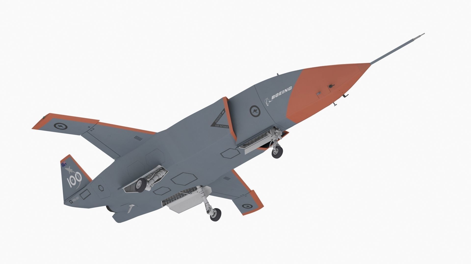 Boeing Loyal Wingman Military Drone MQ-28A Ghost Bat 3D model rigged ...