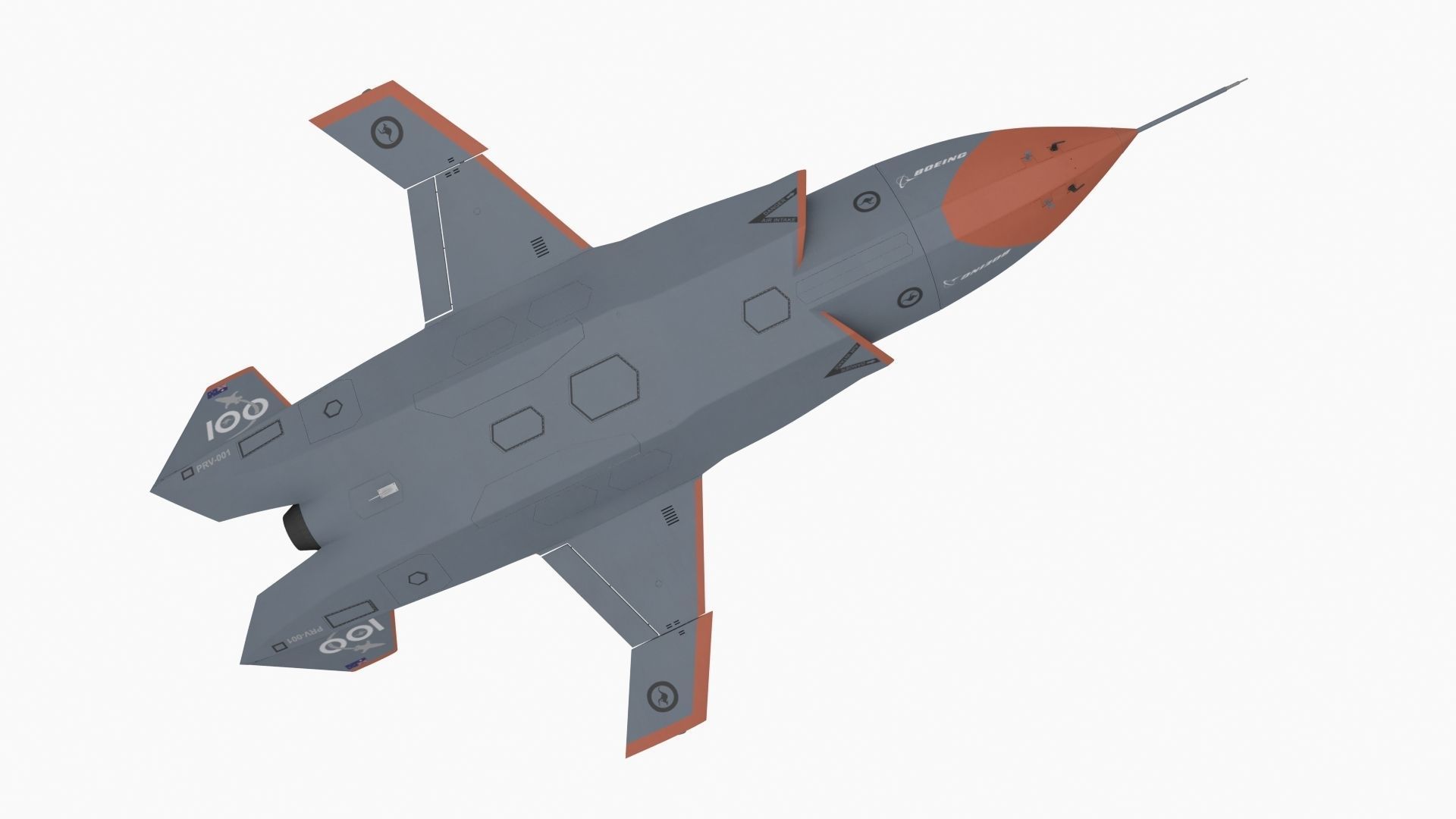 Boeing Loyal Wingman Military Drone MQ-28A Ghost Bat 3D model rigged ...