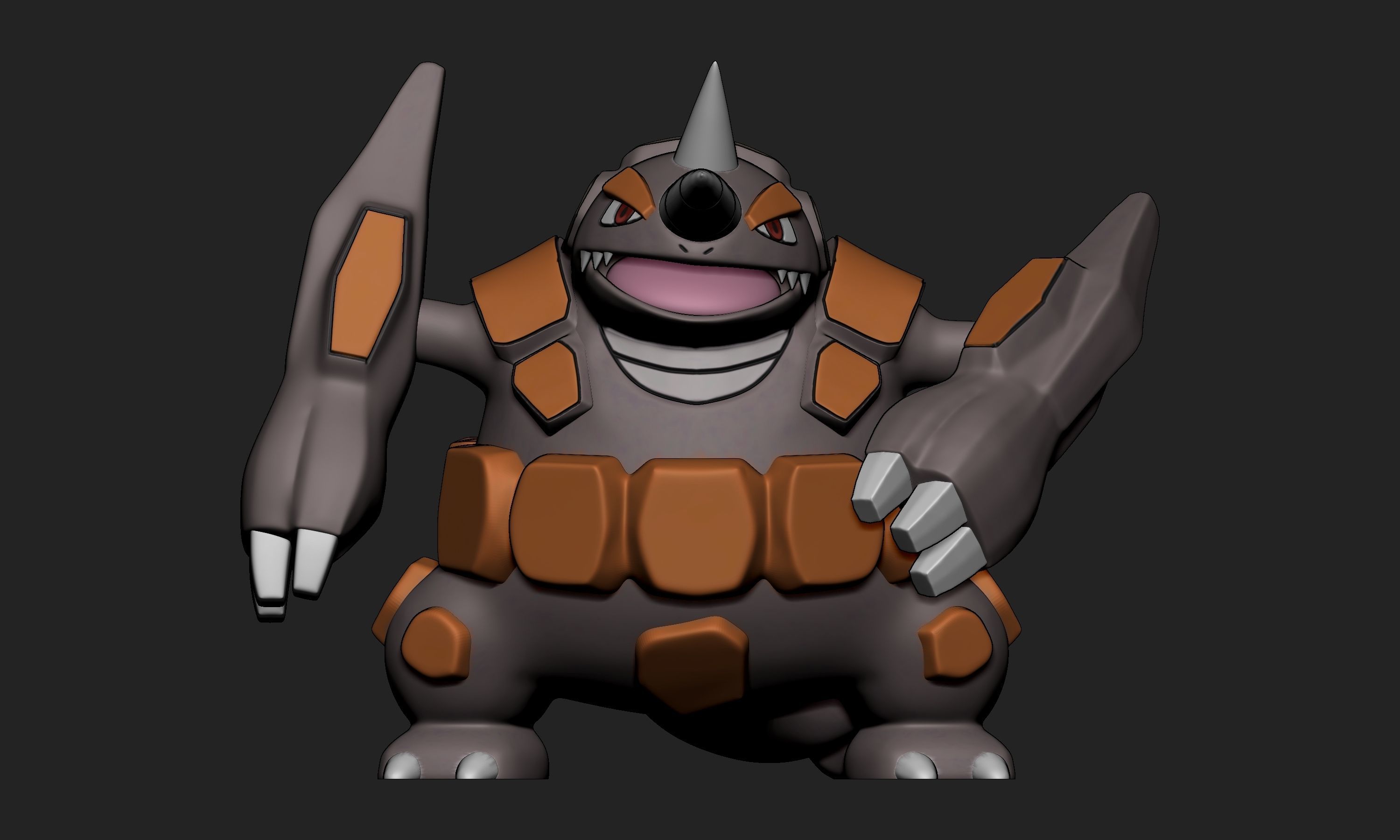 Pokemon - Rhyperior with 2 different poses 3D model 3D printable | CGTrader