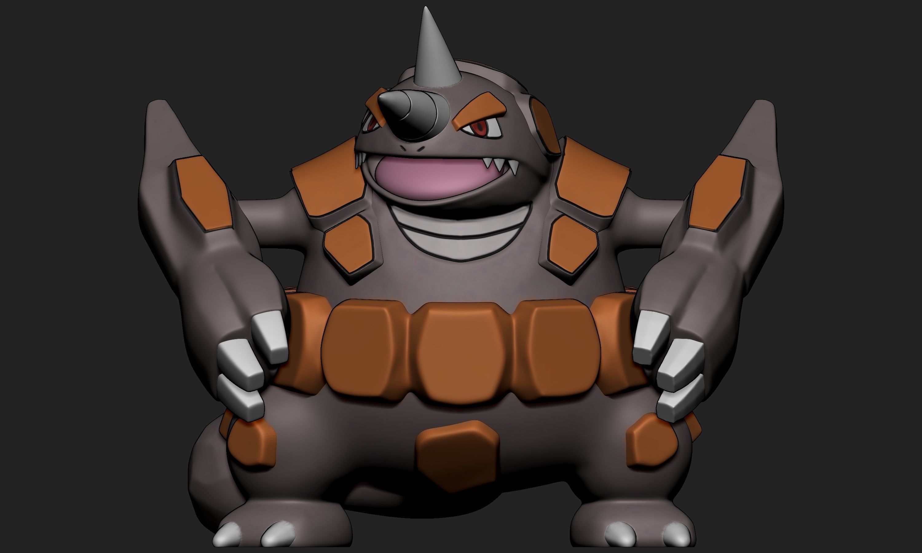 Pokemon - Rhyperior with 2 different poses 3D model 3D printable | CGTrader