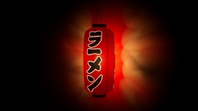 Chochin Ramen Lantern free 3D model | CGTrader