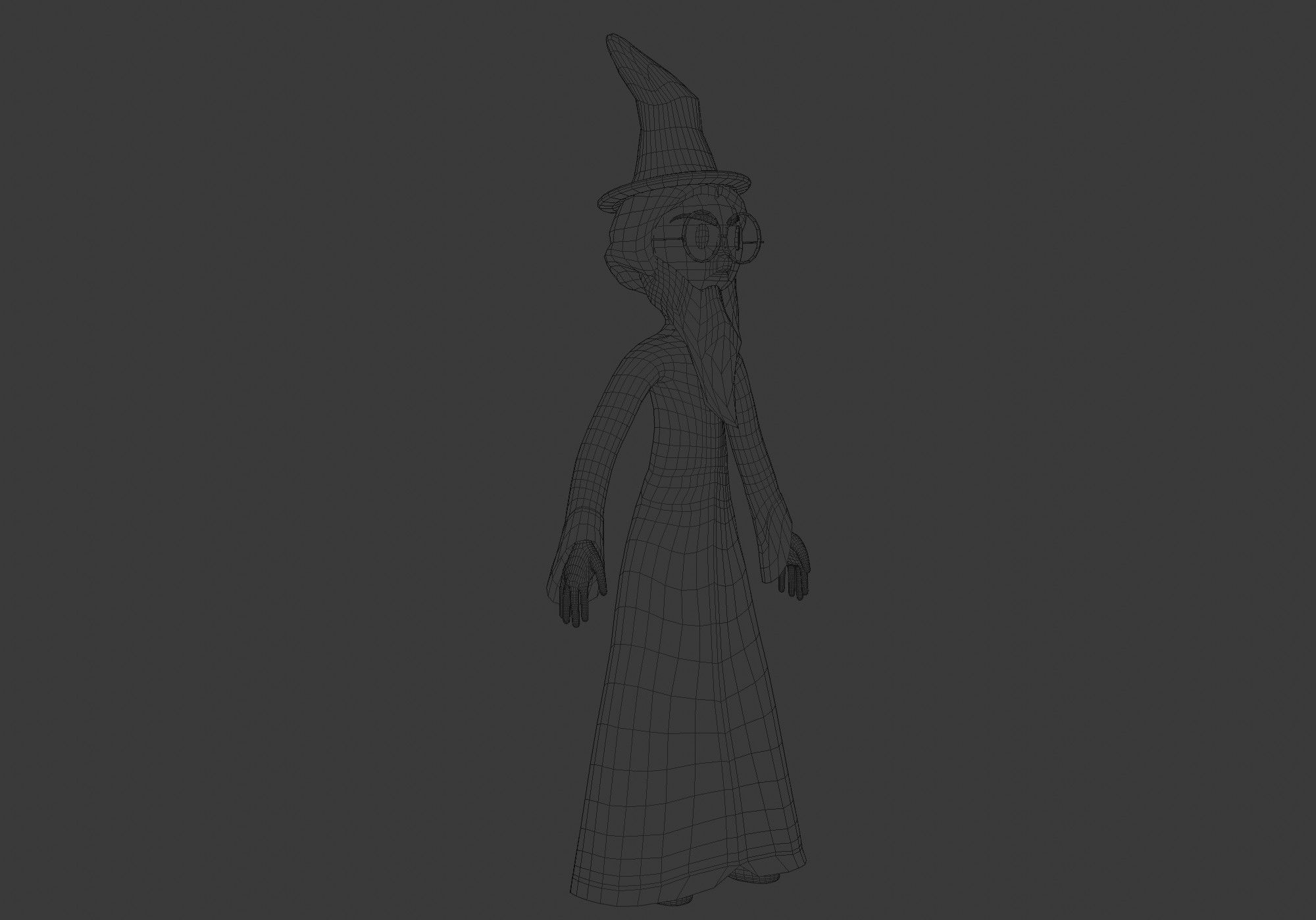 old cartoon wizard 3D model | CGTrader