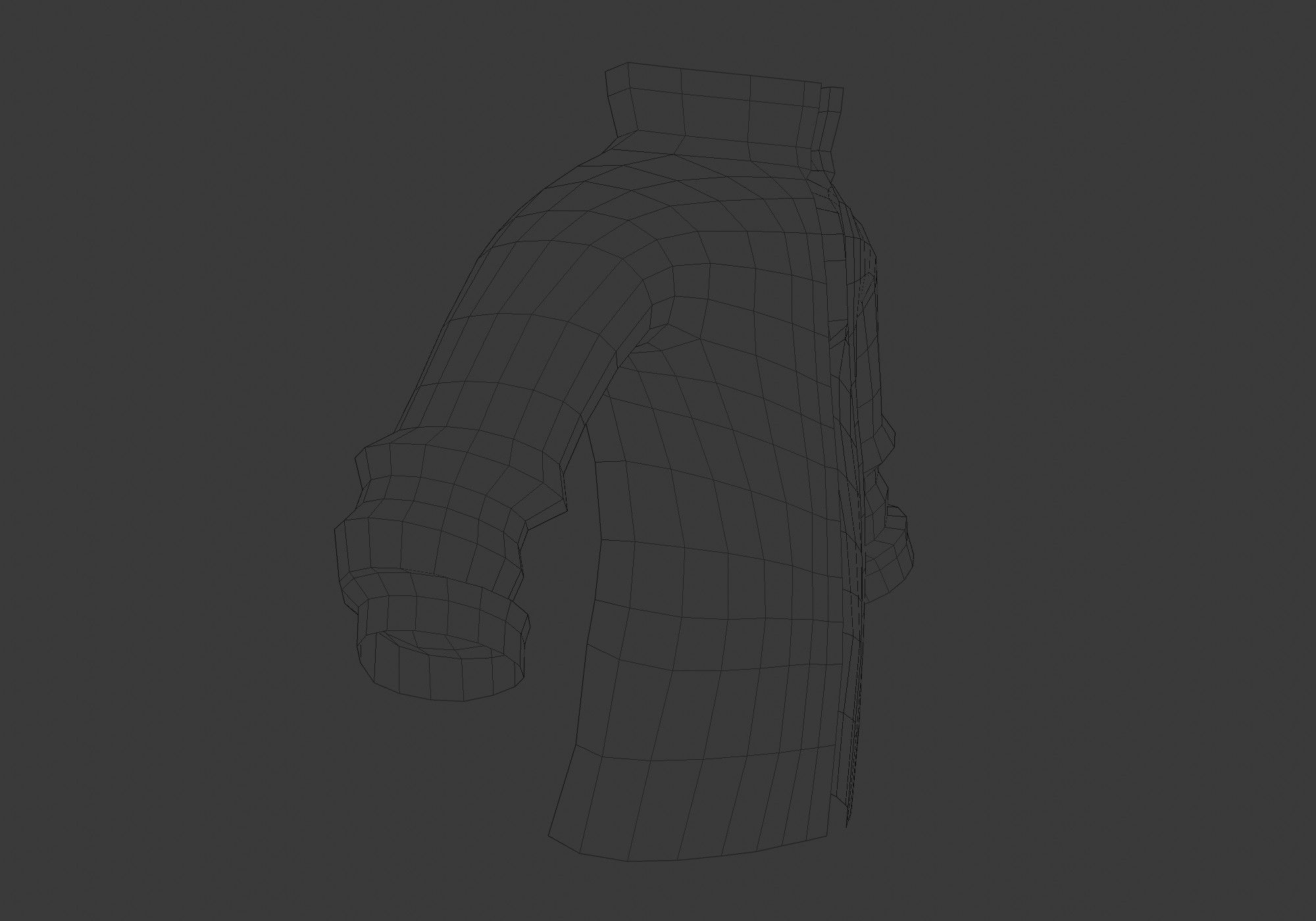 gray cartoon jacket 3D model | CGTrader