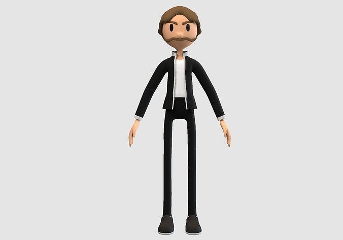 classic cartoon man 3D model | CGTrader