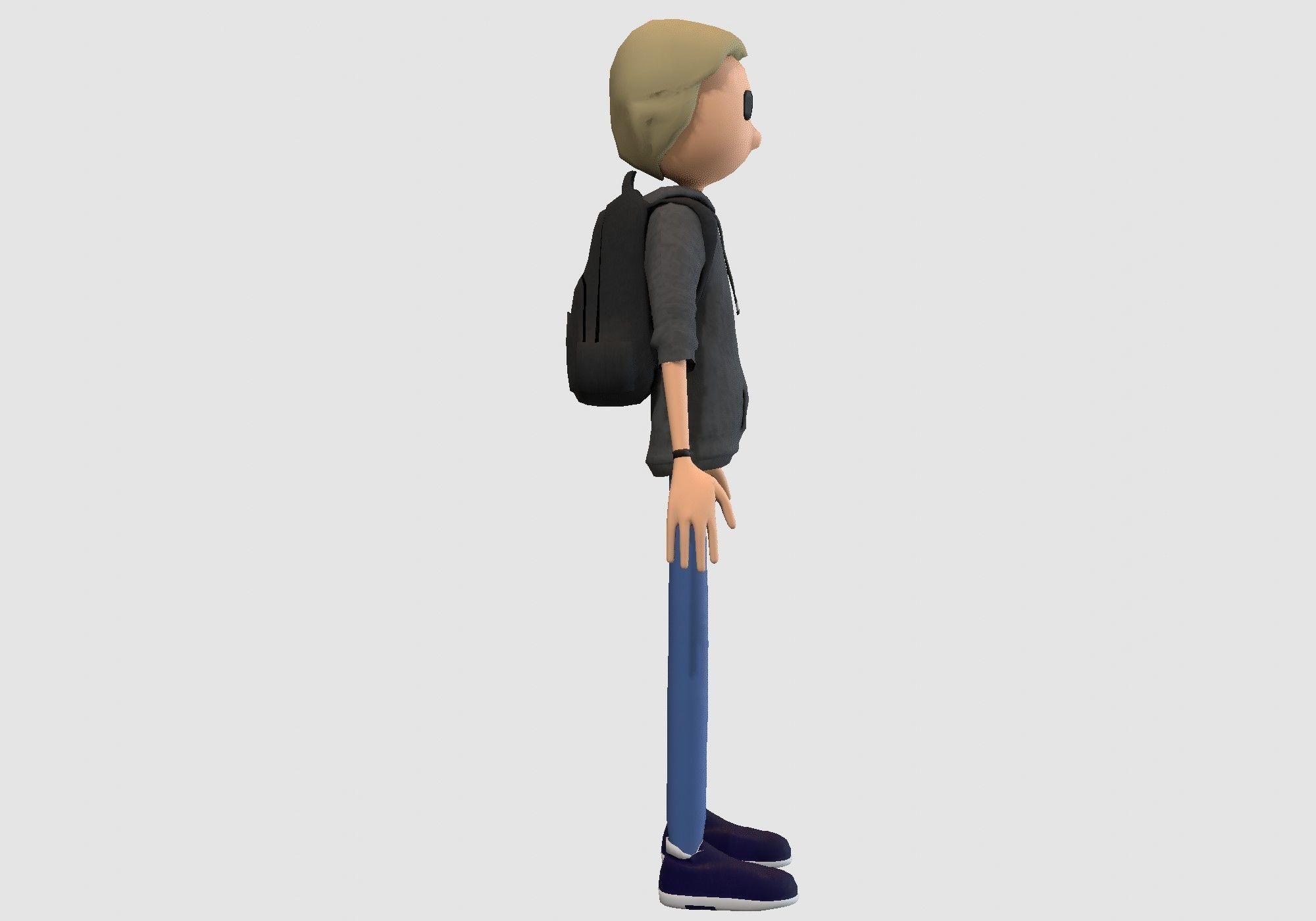 cartoon school boy 3D model | CGTrader