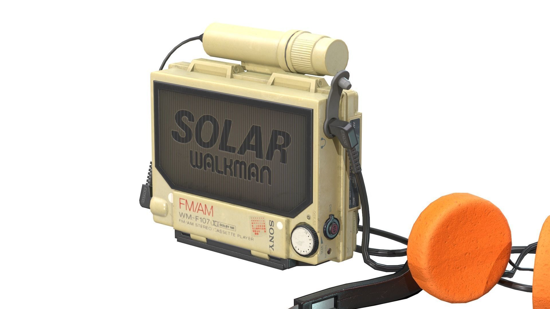 3D model Cassette Player Solar Walkman SONY VR / AR / low-poly | CGTrader