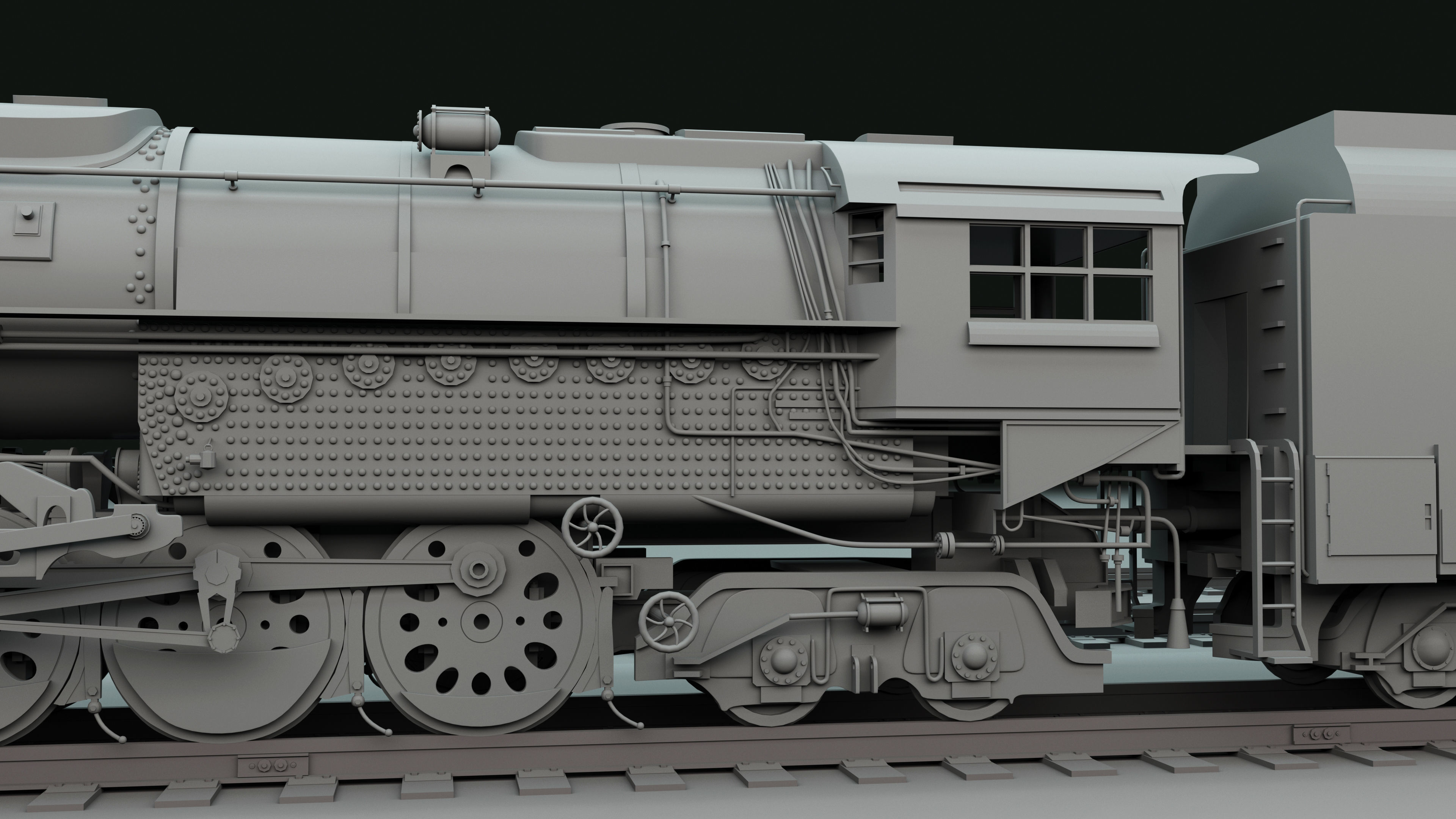 American Lacomotive union pacific 4096 3D model | CGTrader