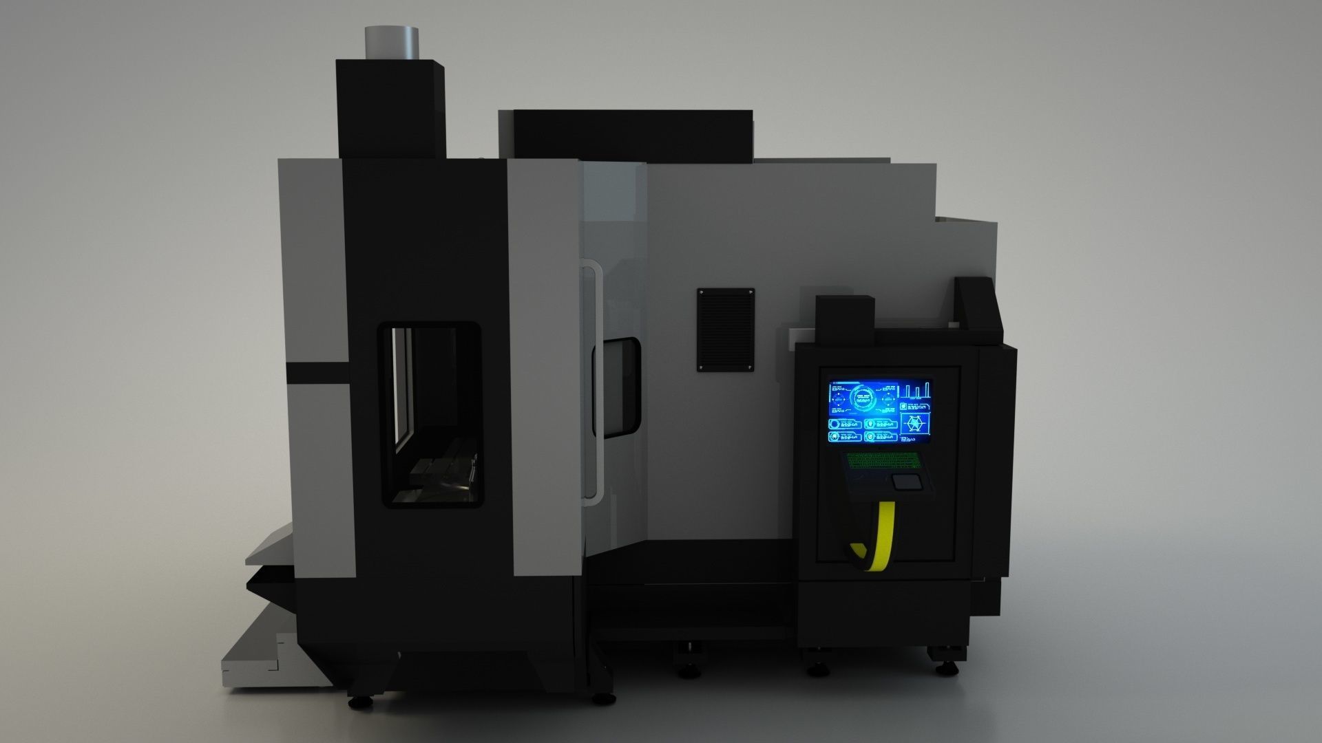 CNC Milling Machine 3D model | CGTrader