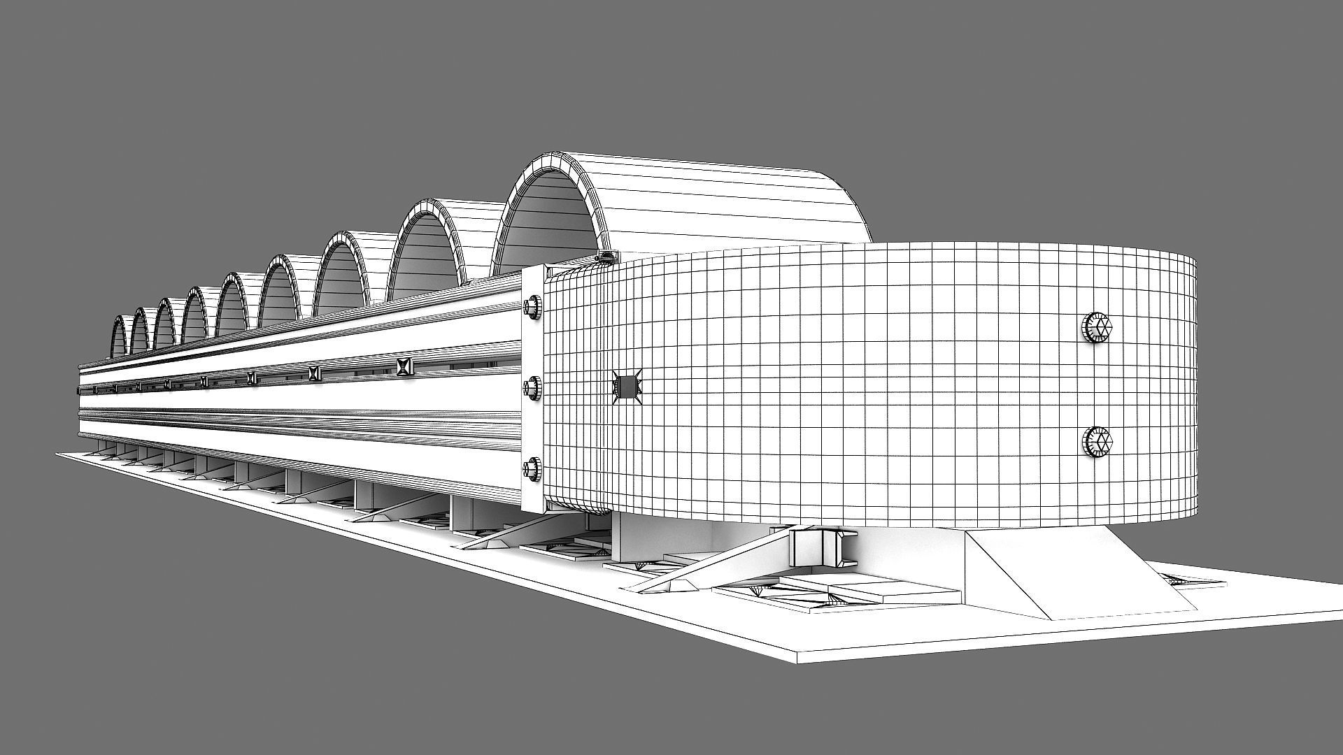 Energy Quad Guard Barrier 3d Model 3D model | CGTrader