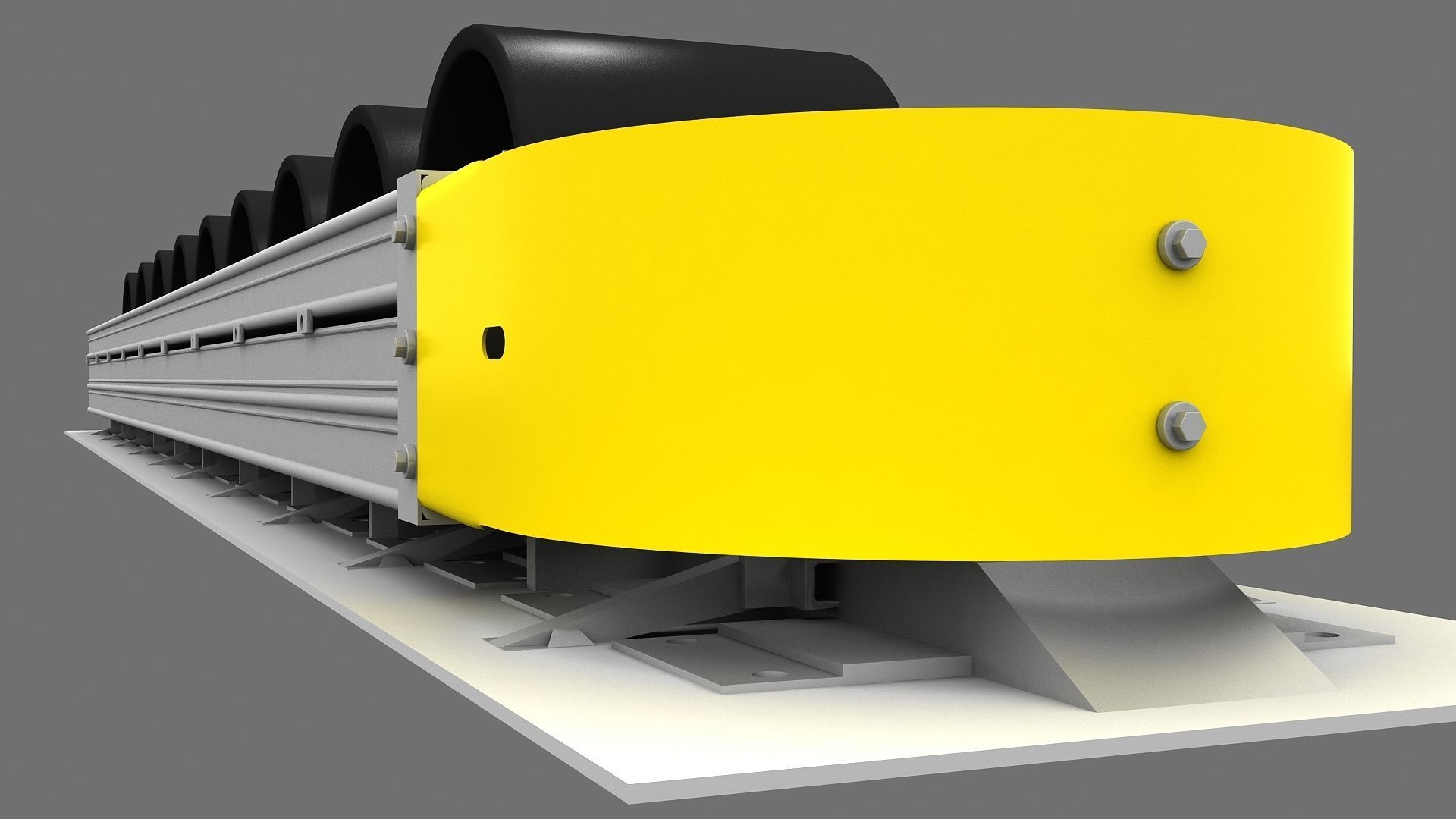 Energy Quad Guard Barrier 3d Model 3D model | CGTrader