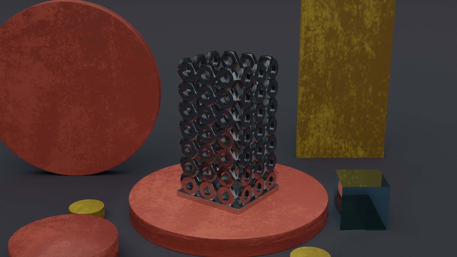 3D model Stylized nut pen holder VR / AR / low-poly | CGTrader