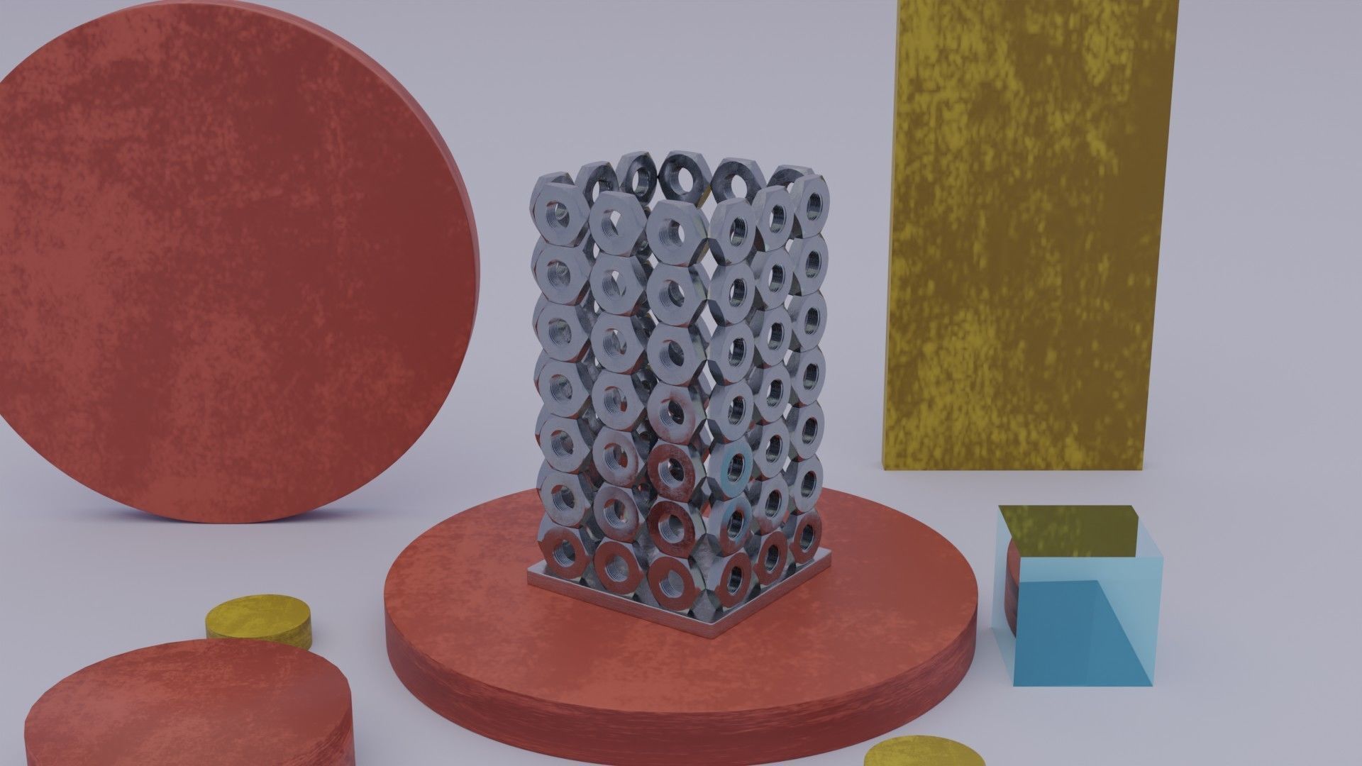 3D model Stylized nut pen holder VR / AR / low-poly | CGTrader