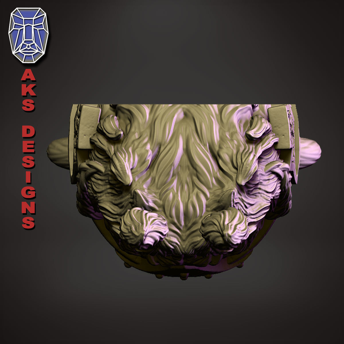 Ancient viking warrior skull v1 Bas relief for wall decoration 3D model ...