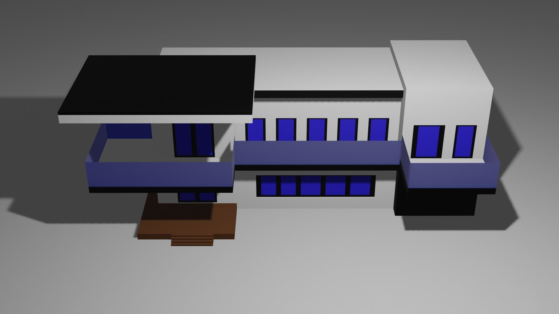 3D model Low Poly Mansion modern house VR / AR / low-poly | CGTrader