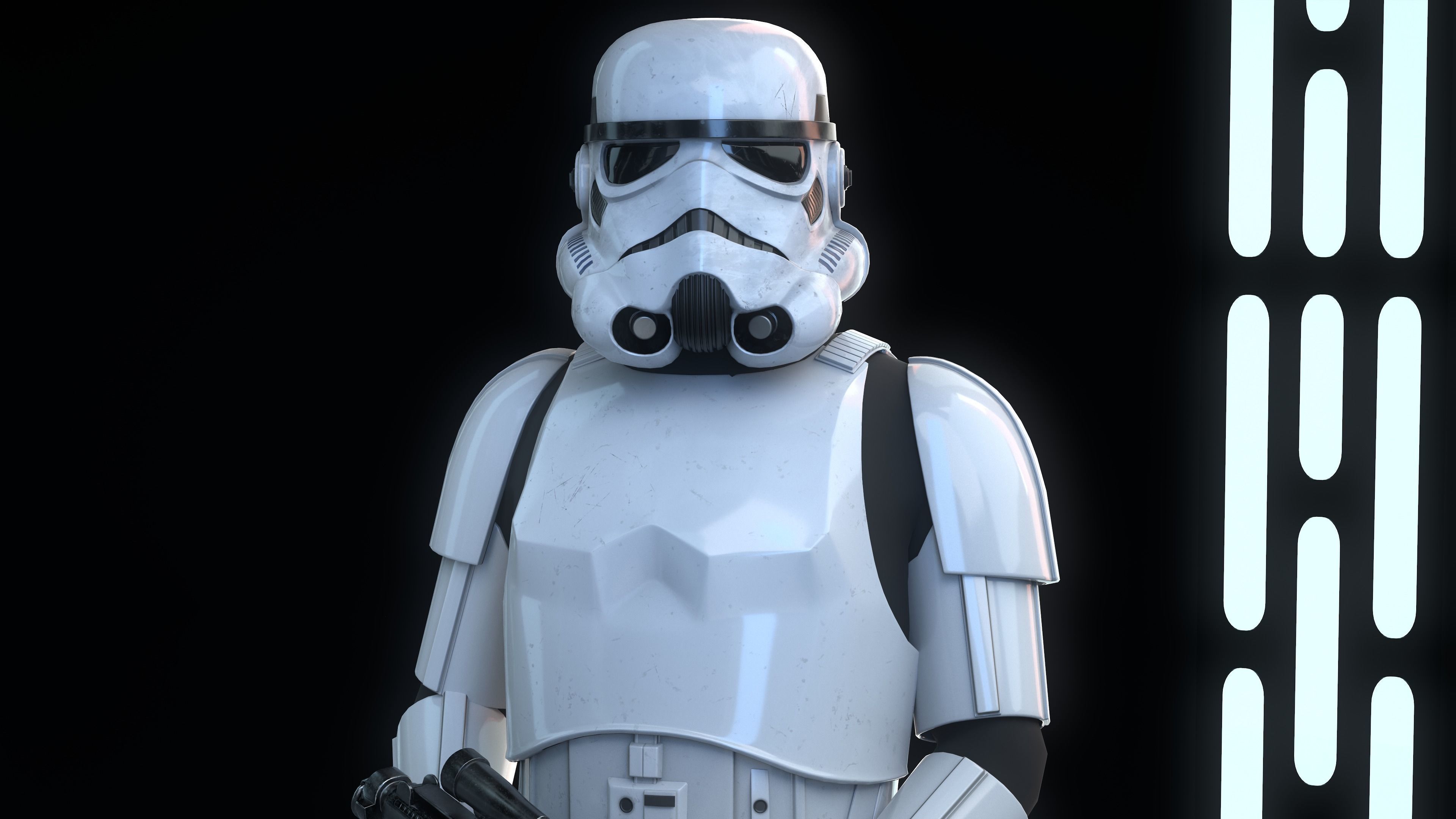 3D model Stormtrooper Realistic 3D Model Low Poly from star wars force ...
