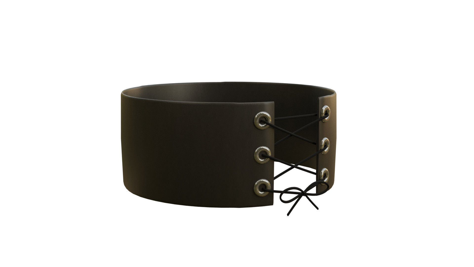 3D model human collar leather Choker necklace set of 6 VR / AR / low ...