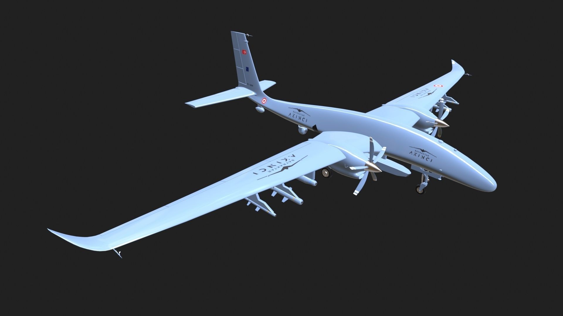 3D model AKINCI UAV VR / AR / low-poly | CGTrader