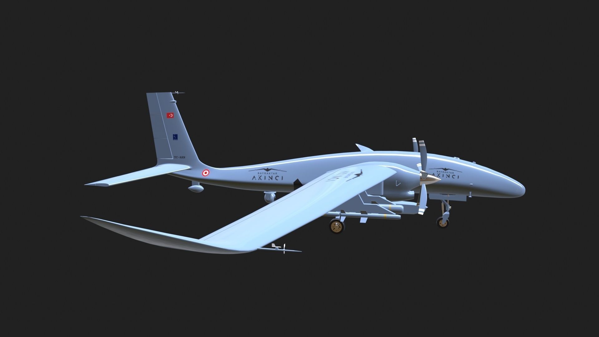 3D model AKINCI UAV VR / AR / low-poly | CGTrader