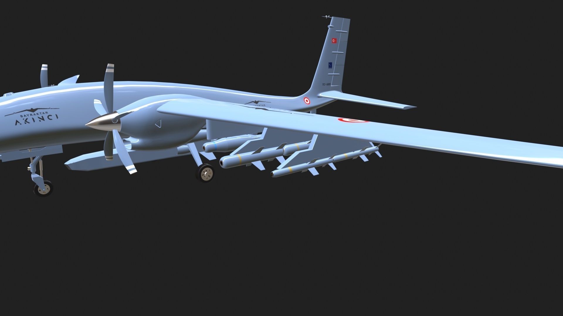 3D model AKINCI UAV VR / AR / low-poly | CGTrader