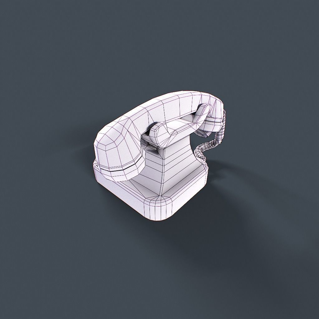 3D model Old Retro Phone v1 VR / AR / low-poly | CGTrader
