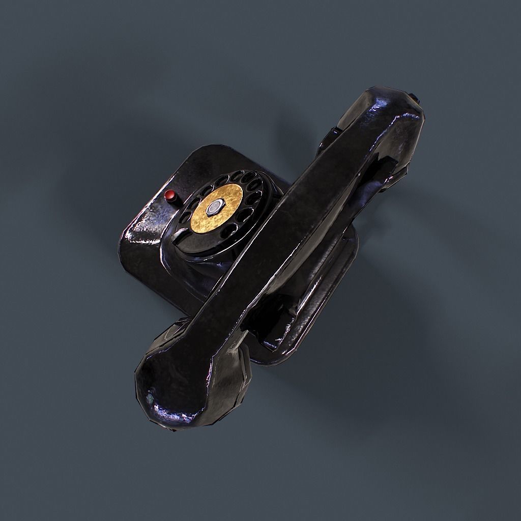 3D model Old Retro Phone v1 VR / AR / low-poly | CGTrader