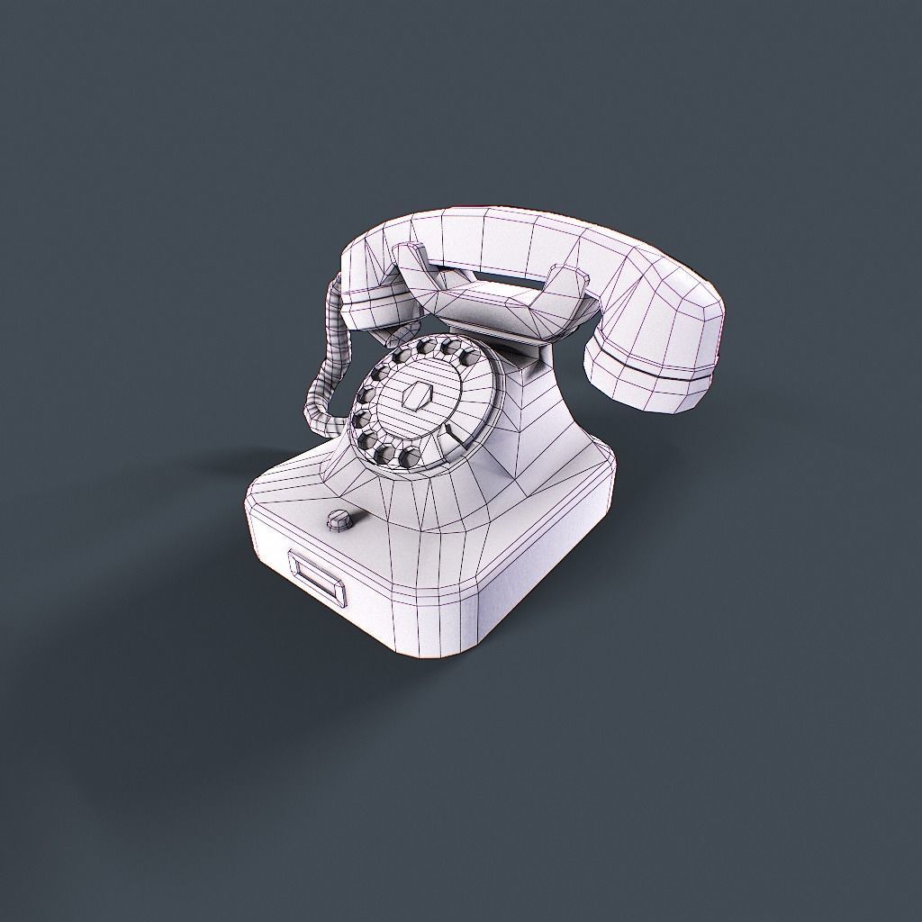 3D model Old Retro Phone v1 VR / AR / low-poly | CGTrader
