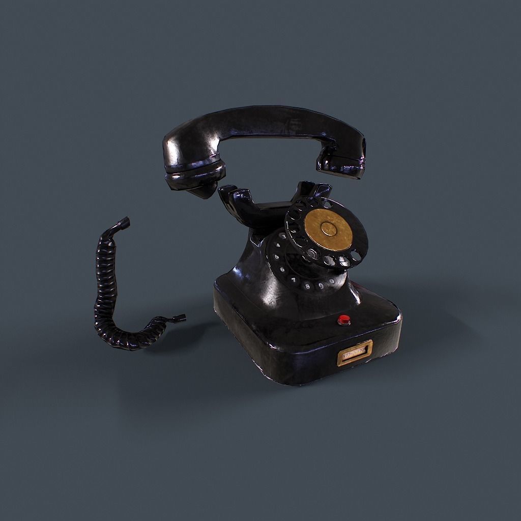 3D model Old Retro Phone v1 VR / AR / low-poly | CGTrader