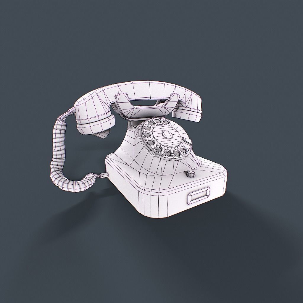 3D model Old Retro Phone v1 VR / AR / low-poly | CGTrader
