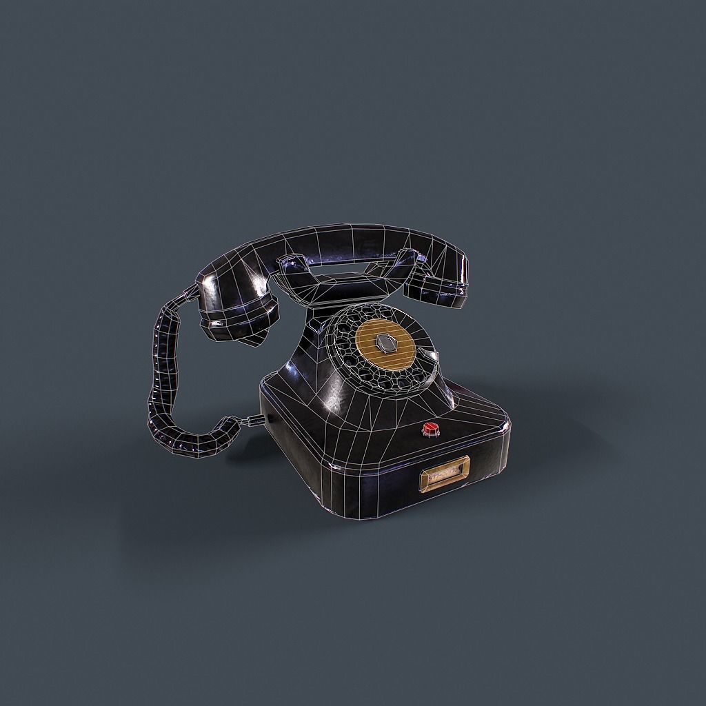 3D model Old Retro Phone v1 VR / AR / low-poly | CGTrader