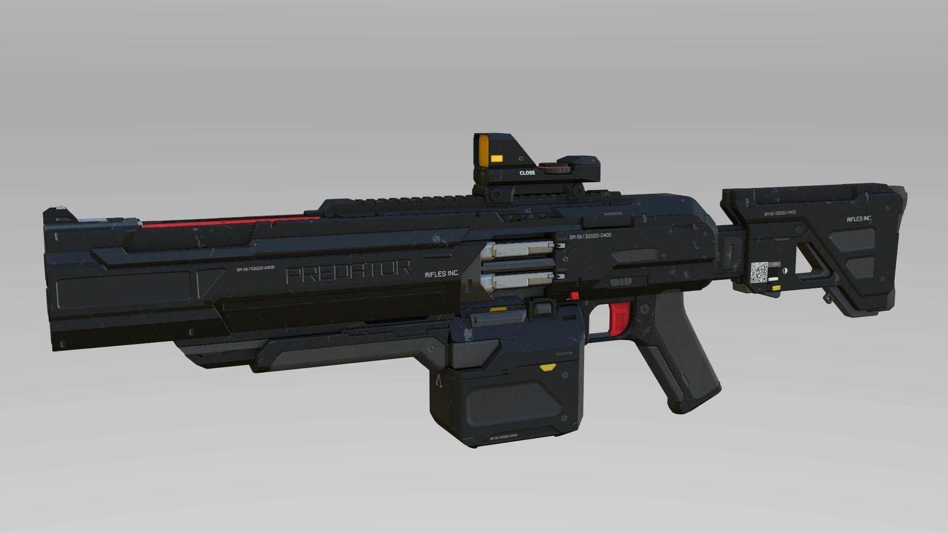 3D model Assault Rifle Concept VR / AR / low-poly | CGTrader